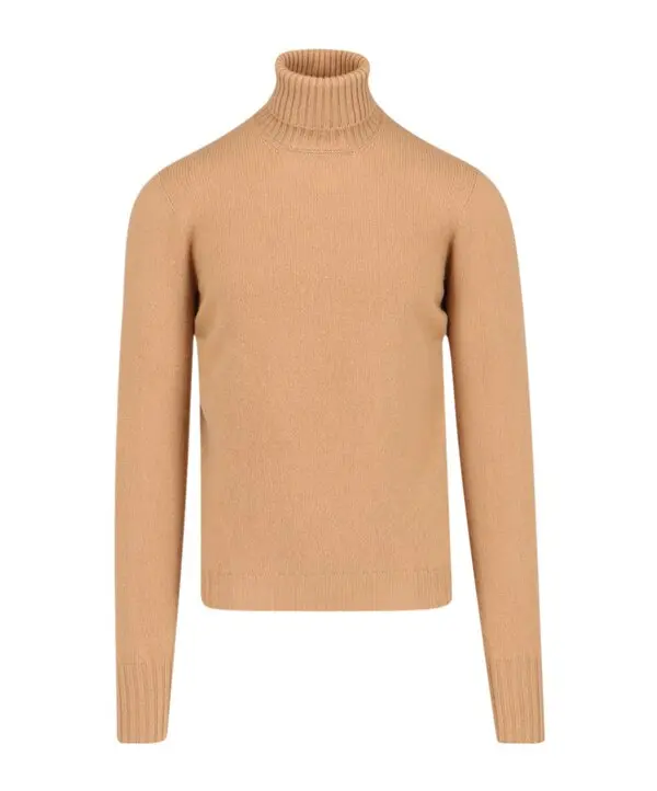 DRUMOHR Ribbed Turtleneck Sweater - Nude