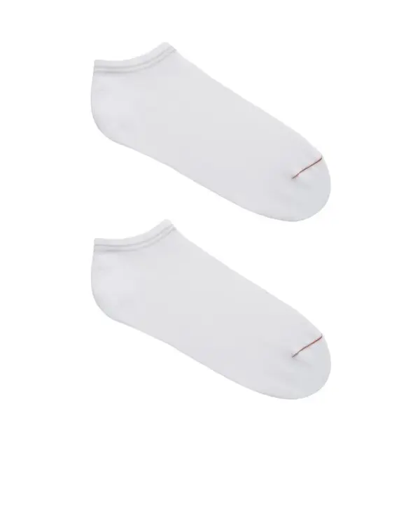 Zegna Cotton Blend Ankle Socks - White
