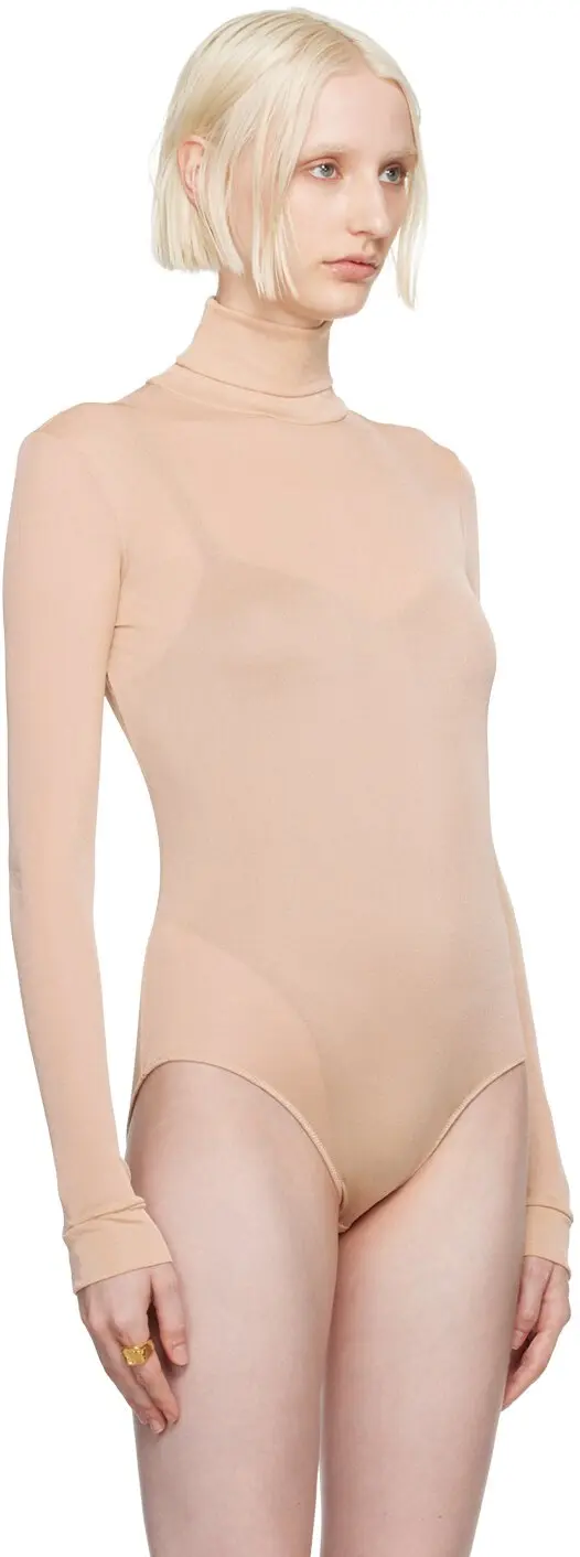 MAISON MARGIELA High Neck Long Sleeve Bodysuit