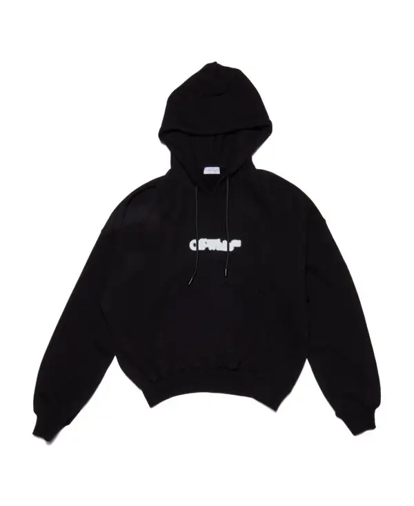 Off-White Logo Printed Long Sleeve Hoodie