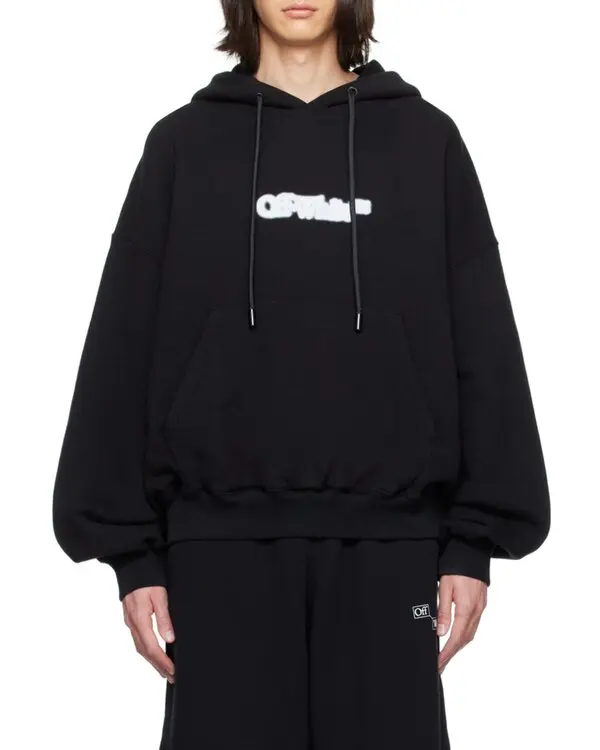 Off-White Logo Printed Long Sleeve Hoodie