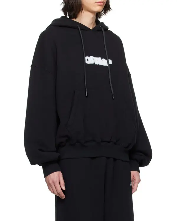 Off-White Logo Printed Long Sleeve Hoodie