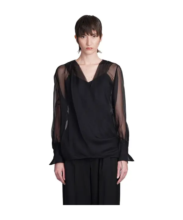 Givenchy Sheer Detailed Long-sleeve Top