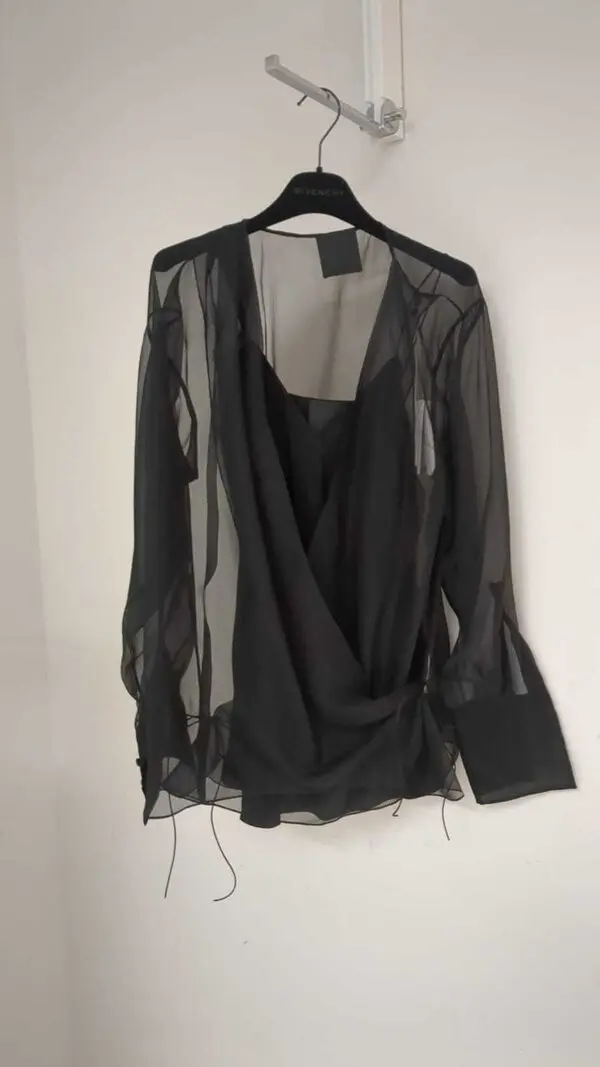 Givenchy Sheer Detailed Long-sleeve Top