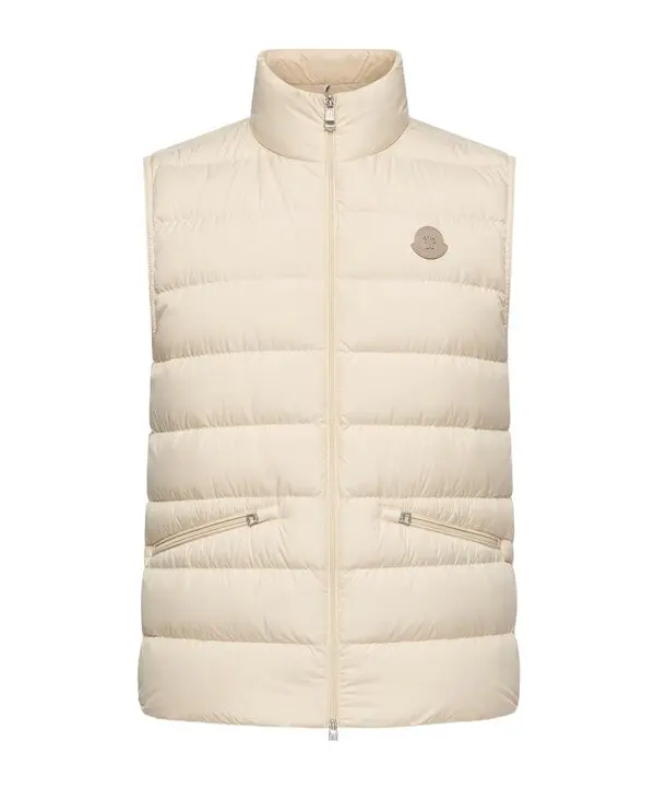 Moncler Lechtal Zip-up Padded Gilet - Ochre