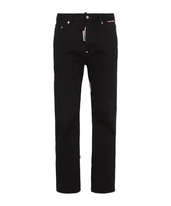 Dsquared2 Logo Patch Straight-leg Jeans
