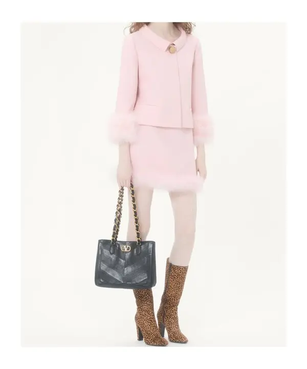 Valentino Garavani Georgette Mock Neck Short-sleeved Top - Pink
