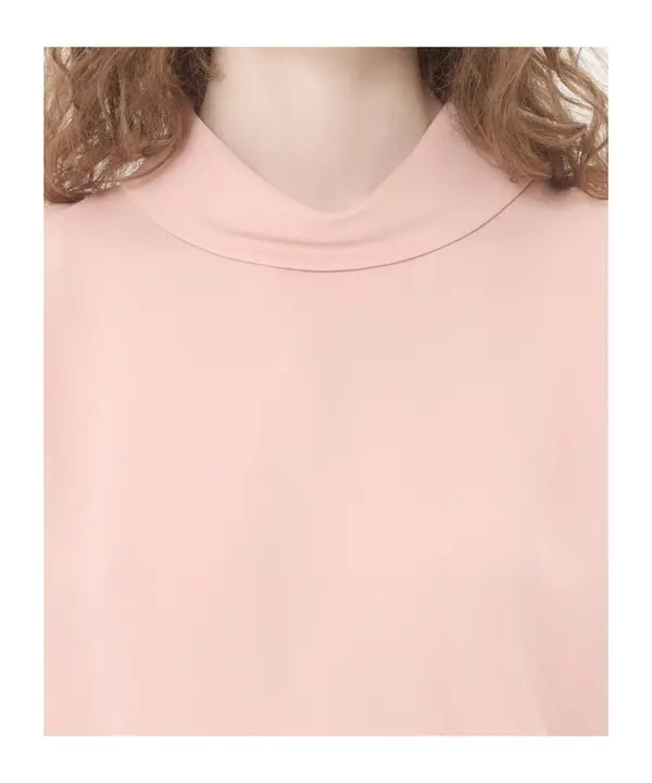 Valentino Garavani Georgette Mock Neck Short-sleeved Top - Pink