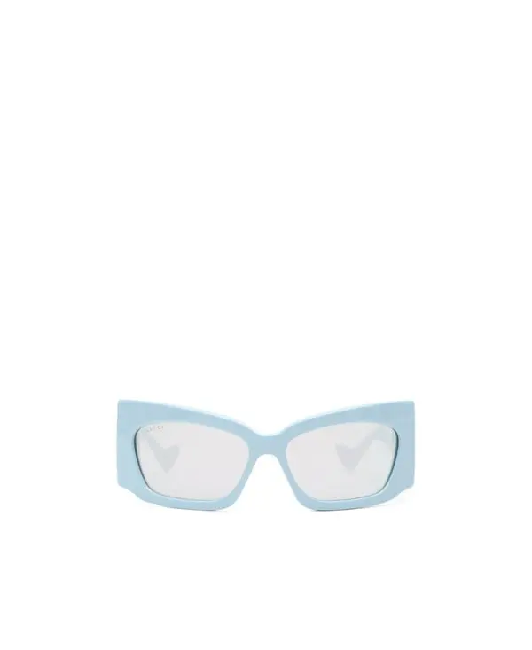 Gucci Interlocking G Square Frame Sunglasses - Blue