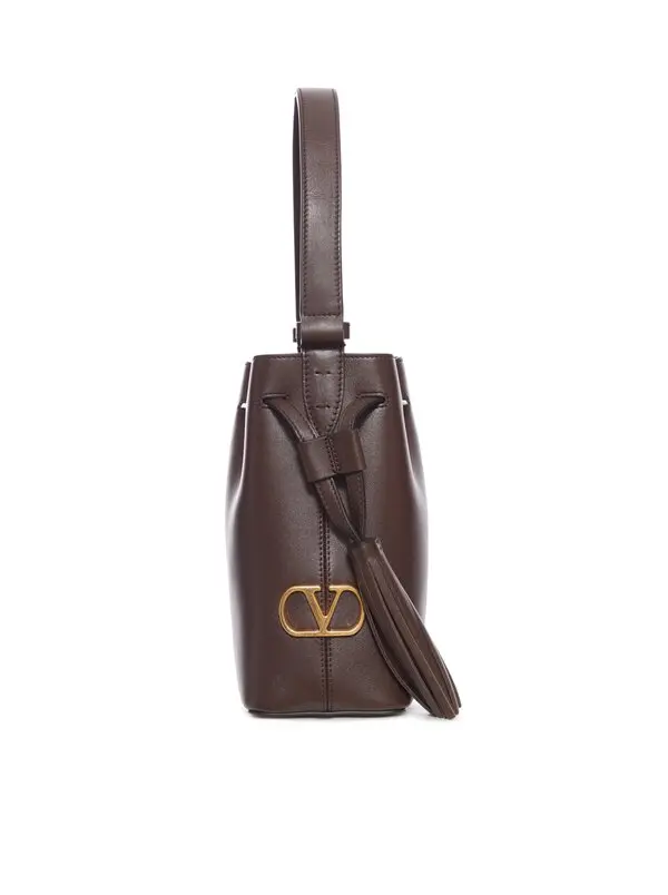 Valentino Garavani Vlogo Signature Small Shoulder Bag - Brown