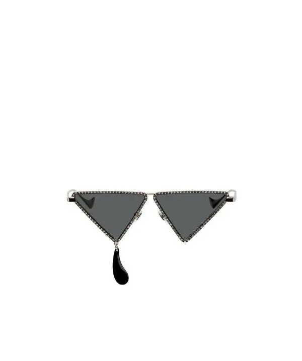 Gucci Embellished Geometric Sunglasses - Gray