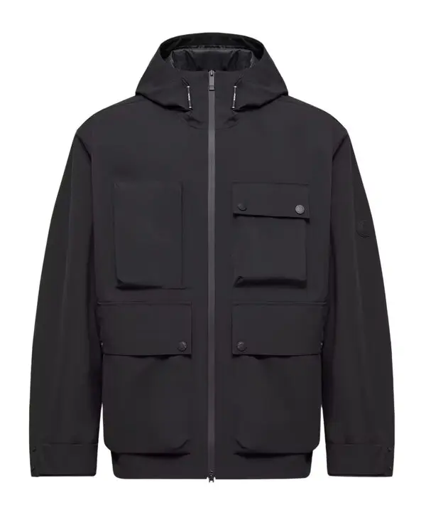 Moncler Arcturus Hooded Windbreaker Jacket - Black