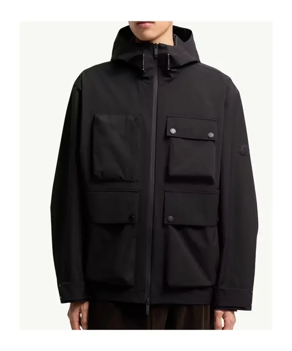 Moncler Arcturus Hooded Windbreaker Jacket - Black