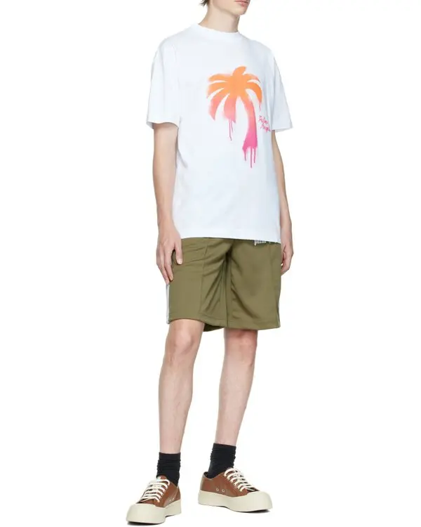 Palm Angels Palm Tree-print Cotton T-shirt - White
