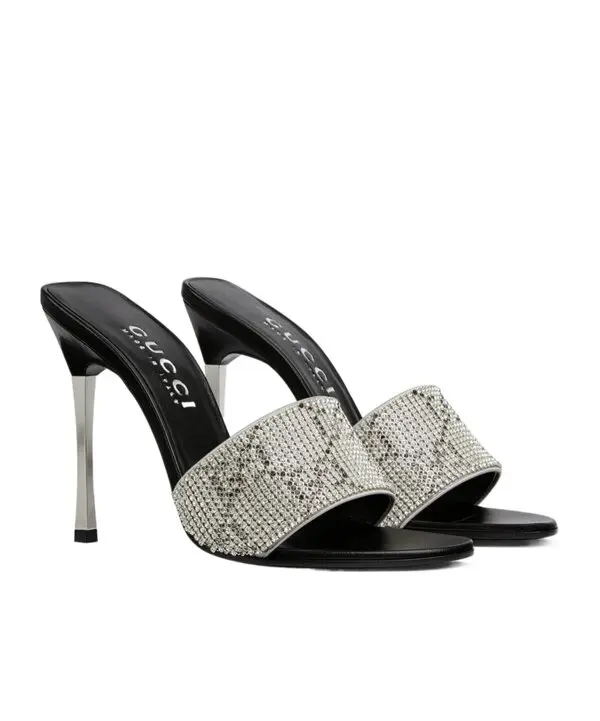 Gucci Gg Embellished Stiletto Sandals
