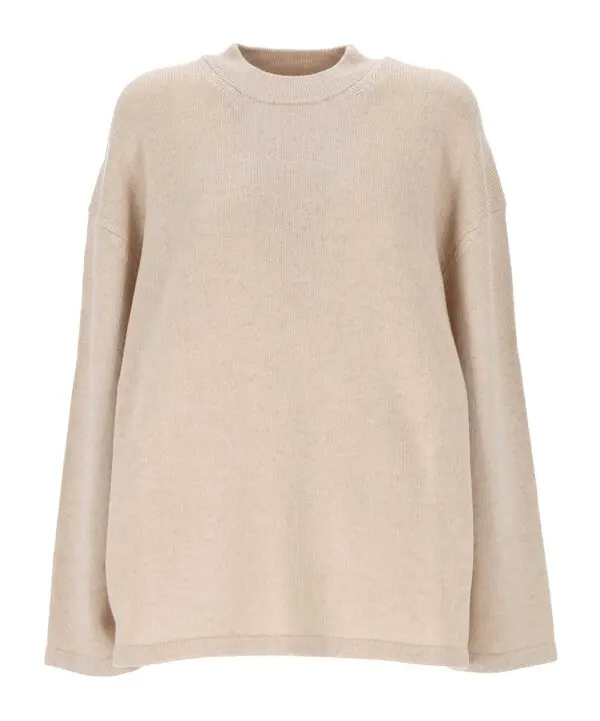 Max Mara Ribbed High-neck Sweater - Nude