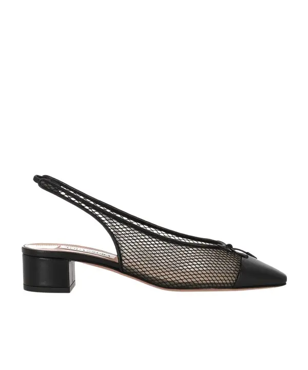 AQUAZZURA Slingback Heeled Pumps With Bow Detail