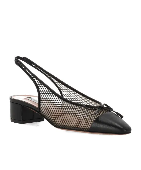 AQUAZZURA Slingback Heeled Pumps With Bow Detail