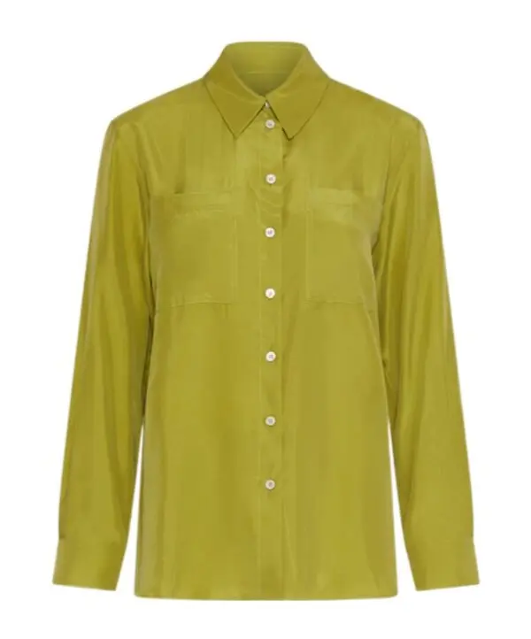 Marella Silk Habotai Shirt - Green