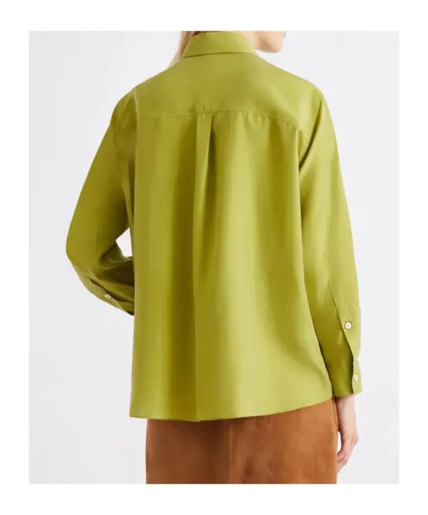 Marella Silk Habotai Shirt - Green