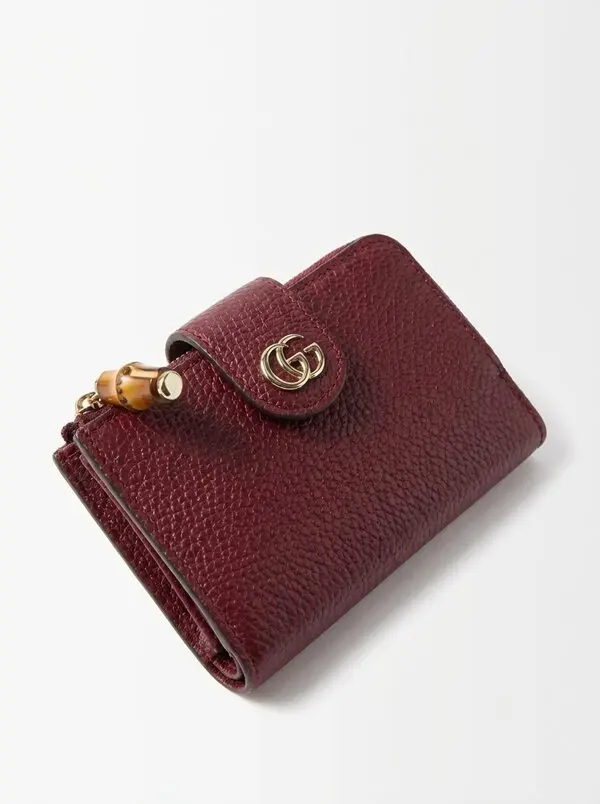 Gucci Logo Plaque Zipped Wallet - Red