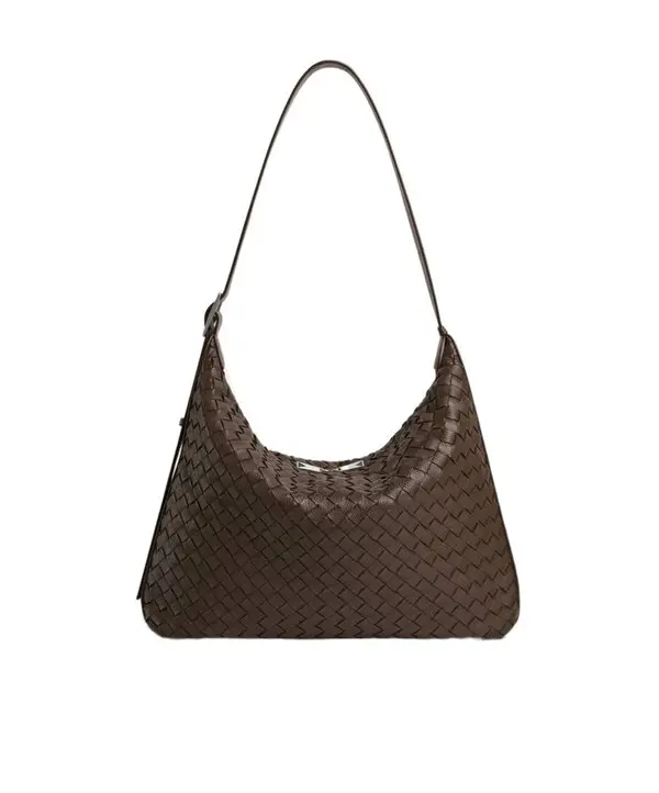 Bottega Veneta Intrecciato Hobo Bag - Black