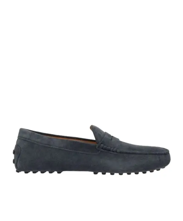 TOD'S Round-toe Suede Loafers - Black
