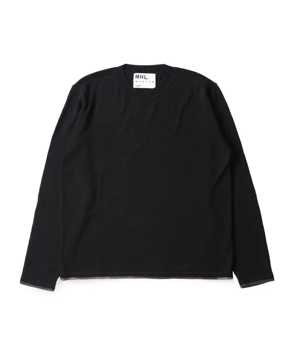 MARGARET HOWELL Mhl. Tipped Merino Wool Thermal Long Sleeve
