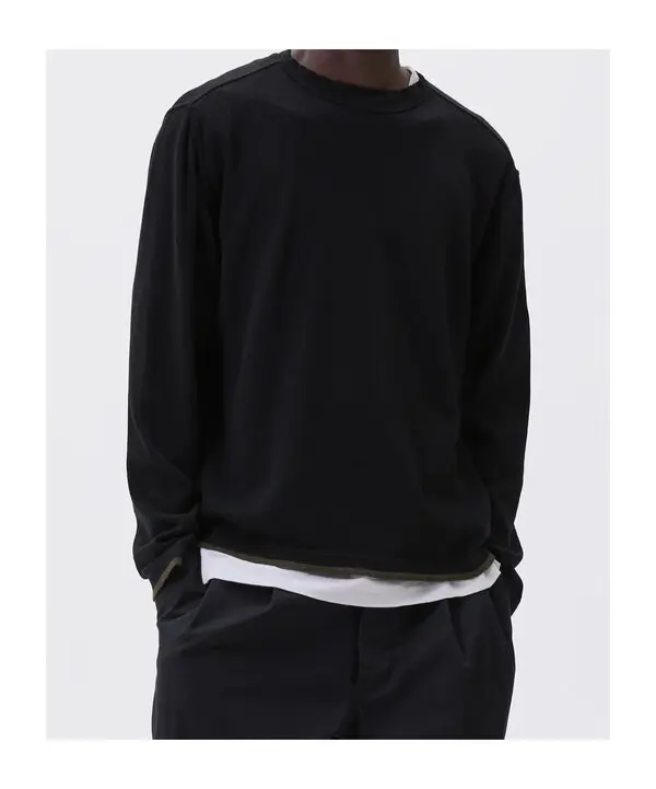 MARGARET HOWELL Mhl. Tipped Merino Wool Thermal Long Sleeve