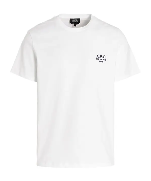 A.p.c. Logo Embroidered Crewneck T-shirt - White