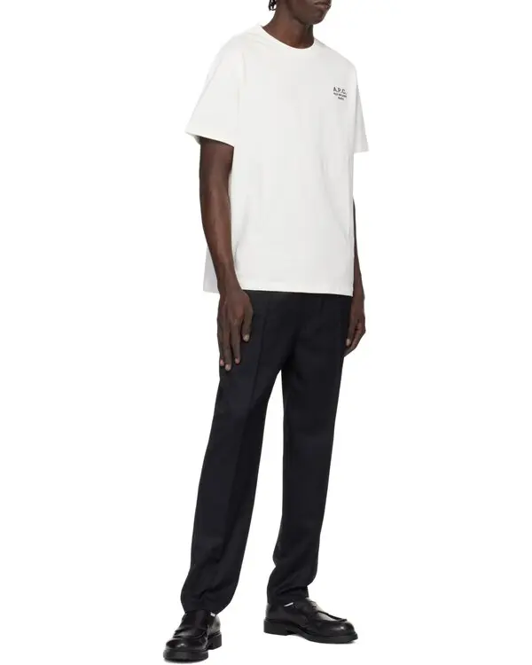 A.p.c. Logo Embroidered Crewneck T-shirt - White