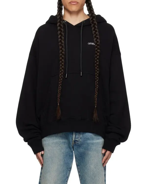 Off-White Scratch Arrow Printed Drawstring Hoodie