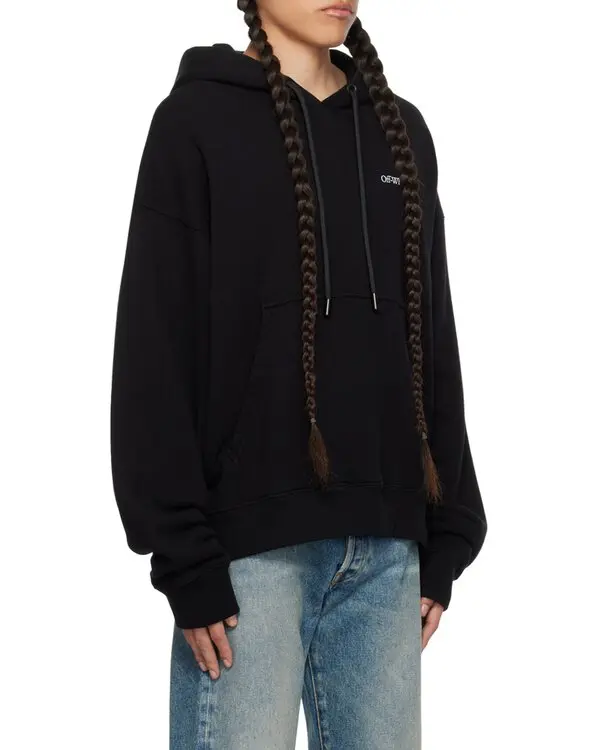 Off-White Scratch Arrow Printed Drawstring Hoodie