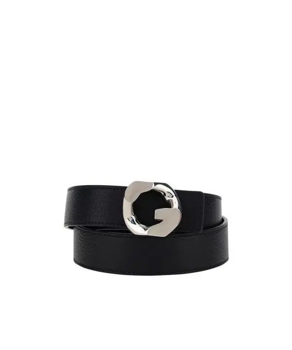 Givenchy G Chain Buckle Leather Belt - Black