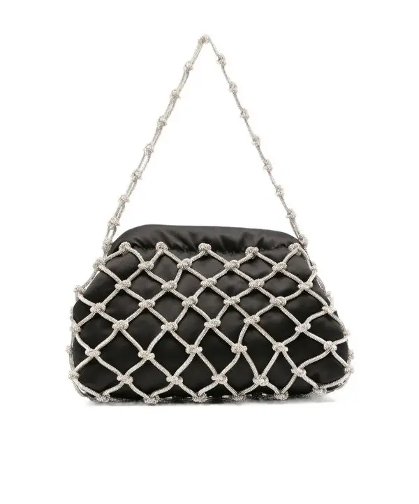 Rosantica Crystal Embellished Shoulder Bag - Black