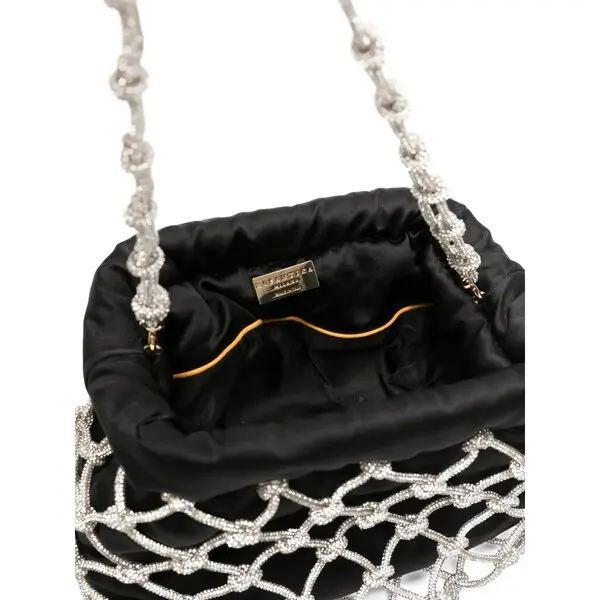 Rosantica Crystal Embellished Shoulder Bag - Black