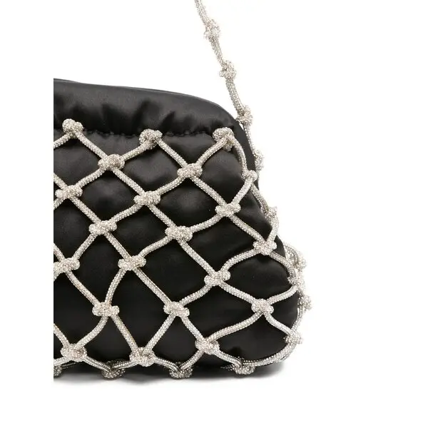 Rosantica Crystal Embellished Shoulder Bag - Black