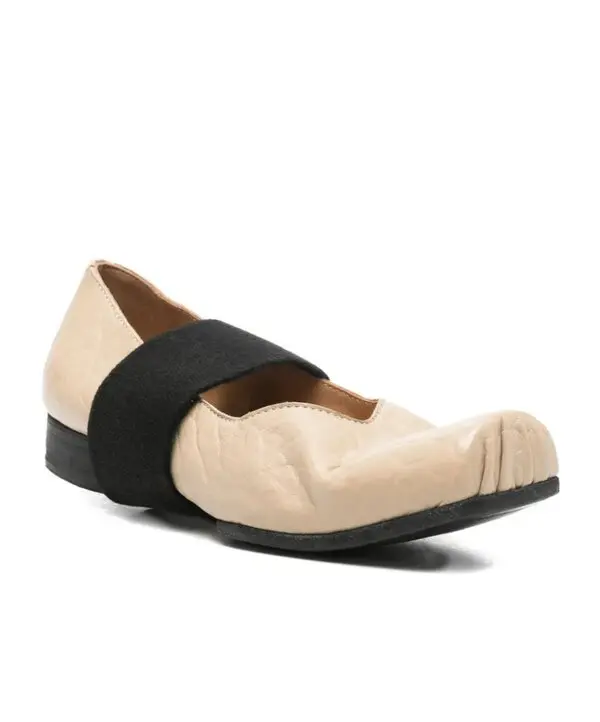 UMA WANG Square-toed Ballet Flats - Offwhite
