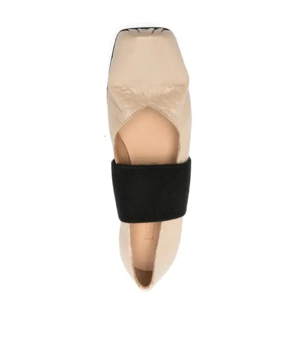UMA WANG Square-toed Ballet Flats - Offwhite