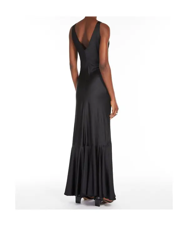 Sportmax Katia V-neck Sleeveless Ruched Maxi Dress