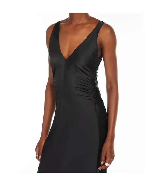 Sportmax Katia V-neck Sleeveless Ruched Maxi Dress