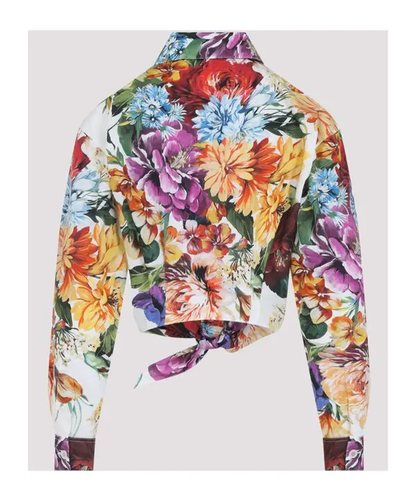 Dolce & Gabbana Long Sleeve Floral Print Shirt