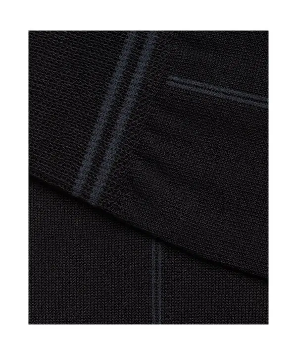 Zegna Cotton Blend Crew Socks - Black