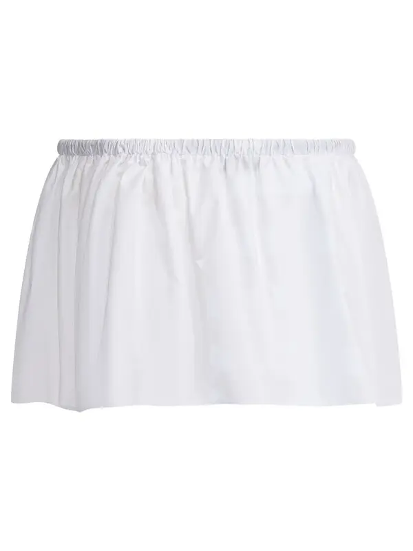 Miu Miu Logo Embroidered Drawstring Skirt