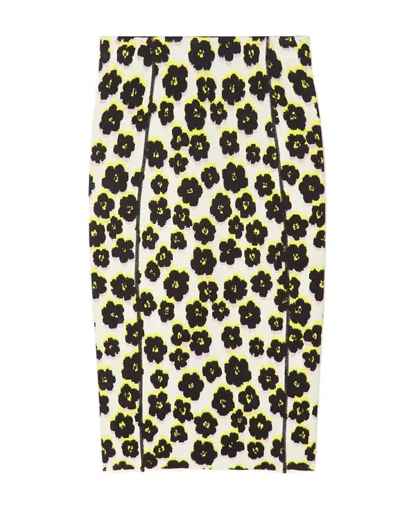 LANVIN Jacquard Floral Mid-length Skirt - Black