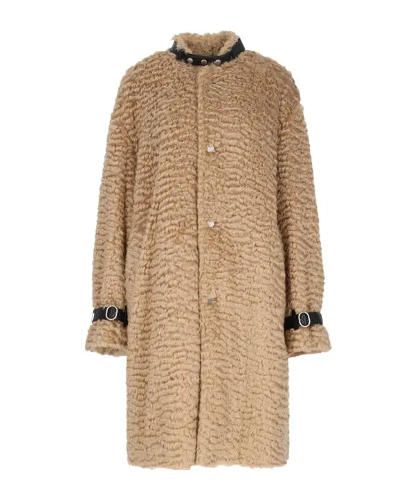 JIL SANDER Calf-length Coat With Detachable Leather Neck Strap