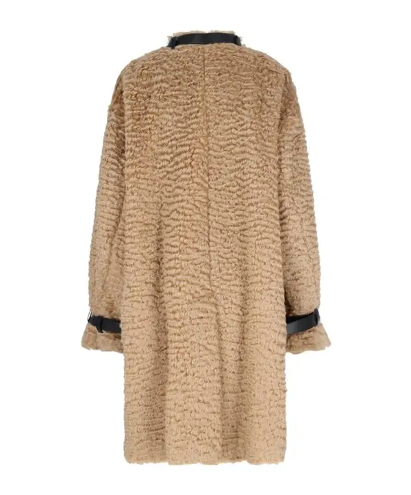 JIL SANDER Calf-length Coat With Detachable Leather Neck Strap