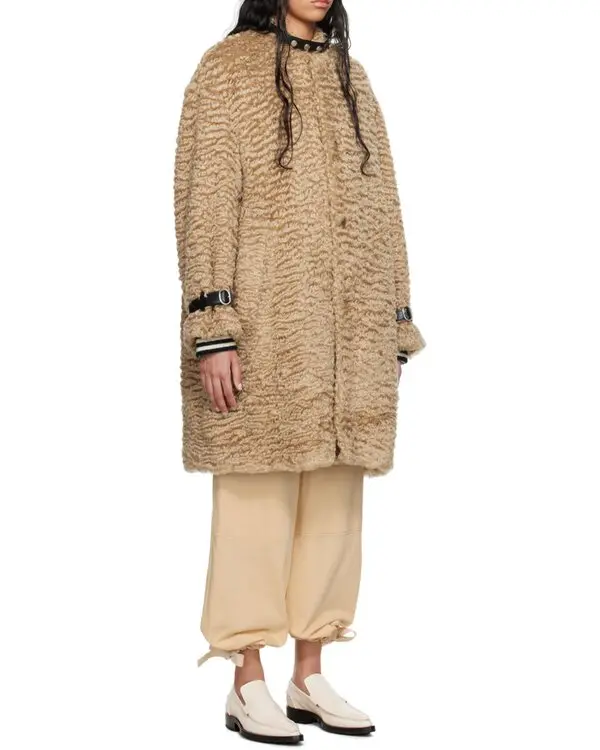 JIL SANDER Calf-length Coat With Detachable Leather Neck Strap