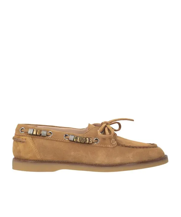 Pinko Grace 01 Suede Lace-up Loafers - Brown