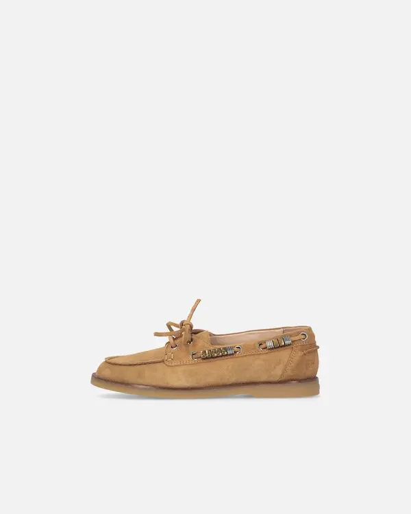 Pinko Grace 01 Suede Lace-up Loafers - Brown